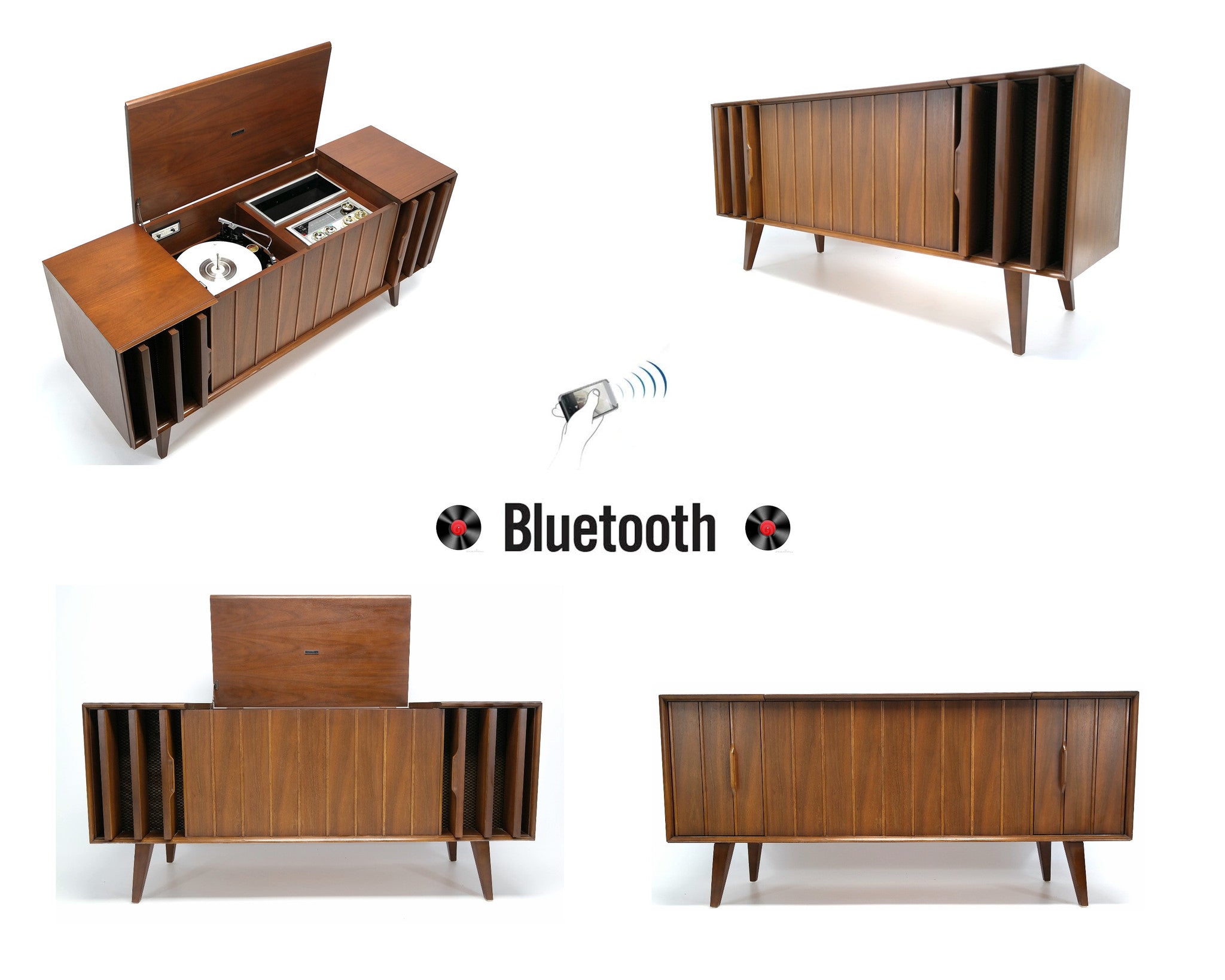 MCM STEREO - 60's - Mid Century Console Record Player -... – The ...